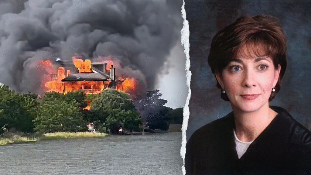 Judge's waterfront mansion burns in possible arson as first responders ...
